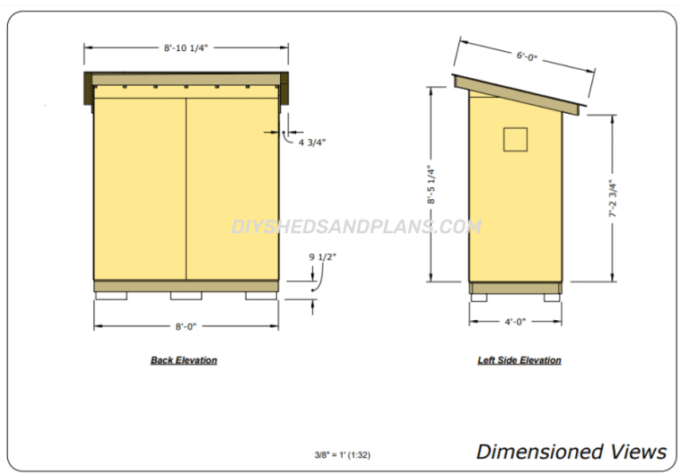 4x8 Lean To Shed Plans Free | Materials List | DIY