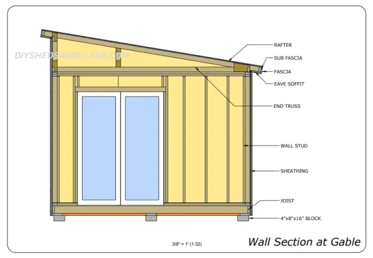 12x12 Shed Plans | Free | Slant Roof | Material List | DIY