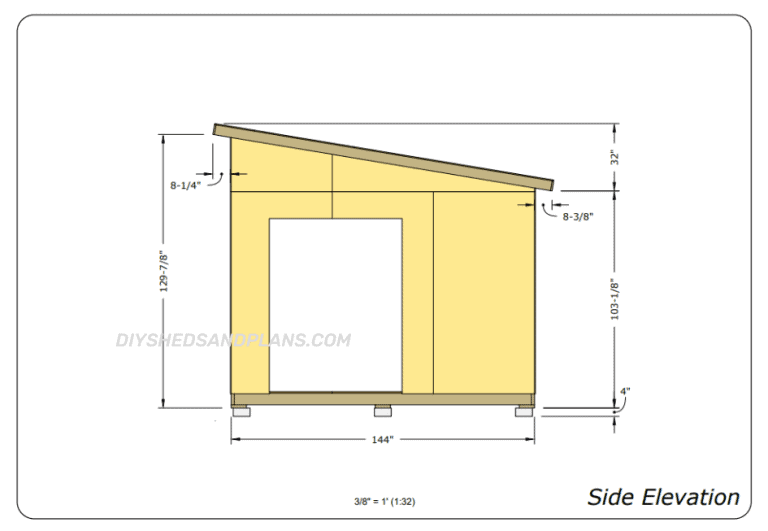 12x12 Shed Plans | Free | Slant Roof | Material List | DIY