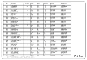 8x10 Shed Plans | Free | Saltbox Roof | Cut & Material List | DIY